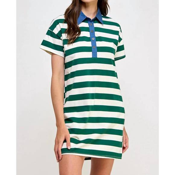 Ellison | Dresses | New Ellison Marlee Dress In Green White | Poshmark